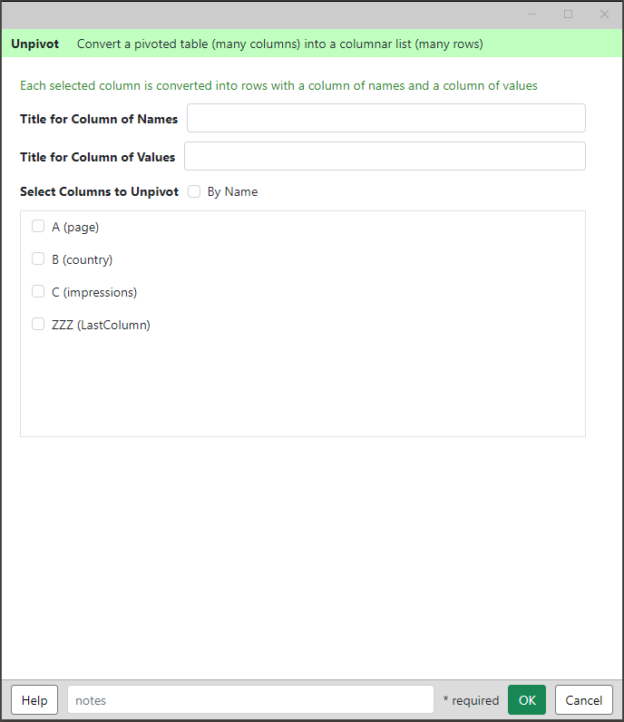 Unpivot | Analytics Edge Help Unpivot | Analytics Edge Help