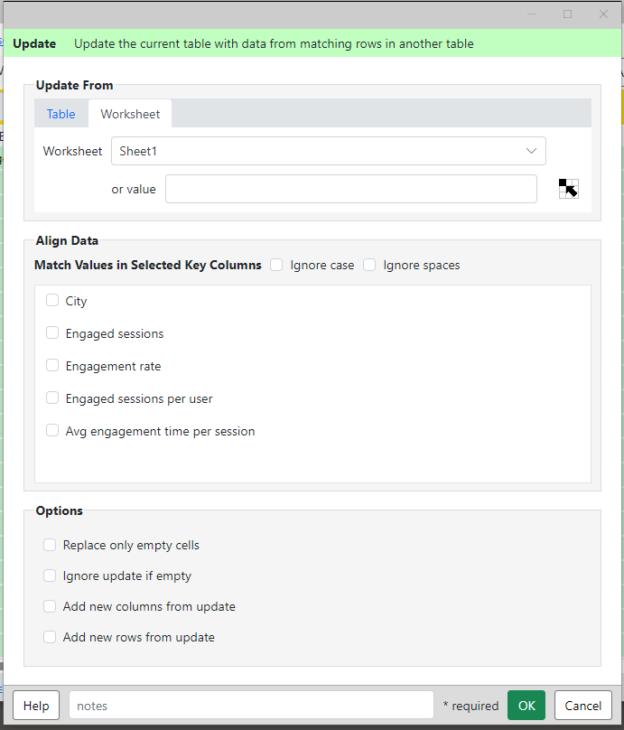 Update | Analytics Edge Help