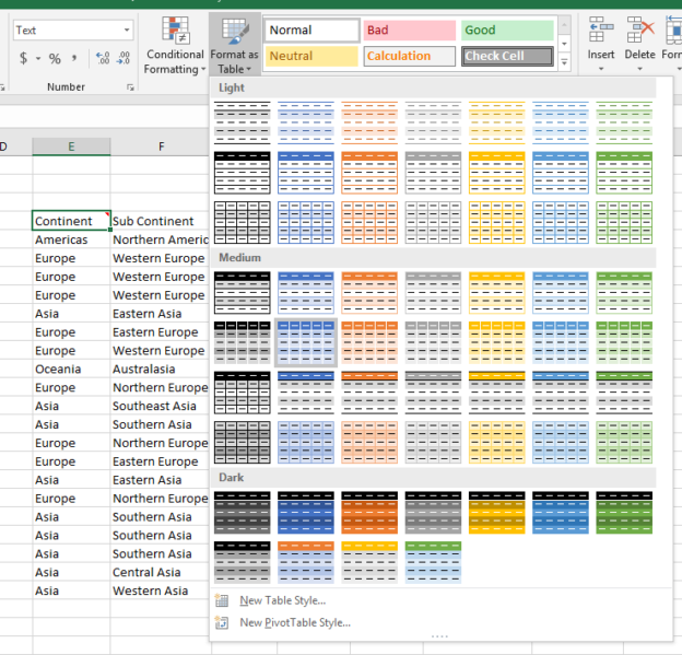 Using Excel Tables With Analytics Edge Analytics Edge Help