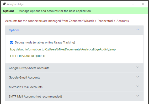 Options | Analytics Edge Help