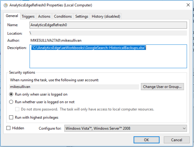 Manually Scheduling a Refresh | Analytics Edge Help