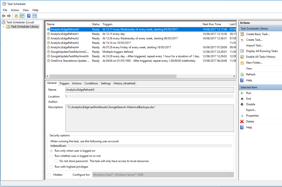 Manually Scheduling a Refresh | Analytics Edge Help